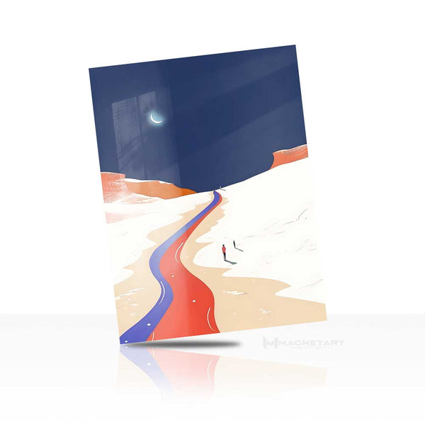 Abstract Desert Path Wall Art – Minimal Landscape Aluminium Print | Ma ...