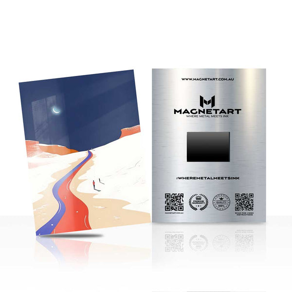 Abstract Desert Path Wall Art – Minimal Landscape Aluminium Print | Ma ...